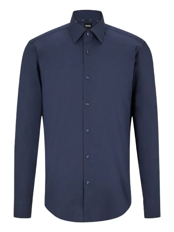 Hugo Boss Regular-fit Poplin Shirt - Blue