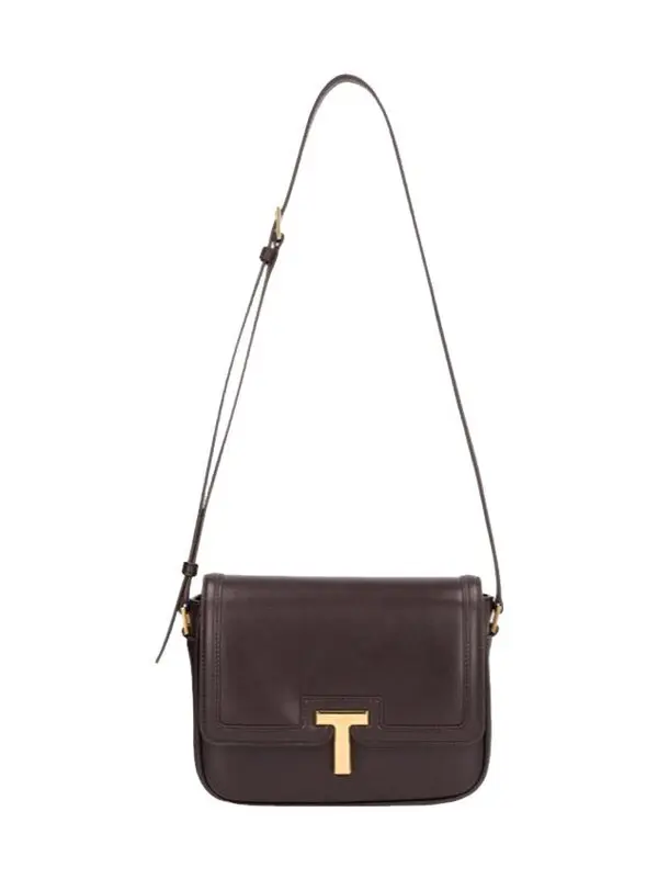 TOM FORD Wallis Leather Shoulder Bag - Black