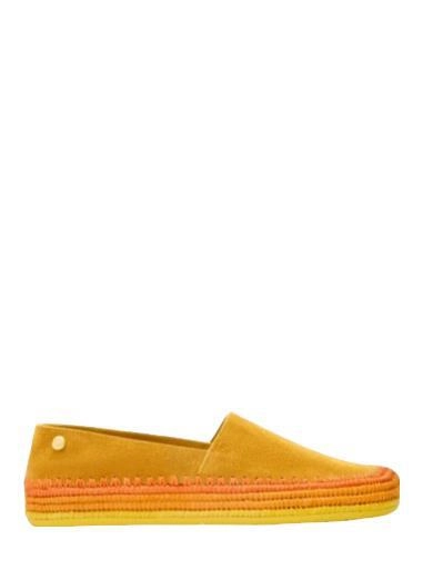 Loewe Square Toe Braided Espadrille Slippers - Orange