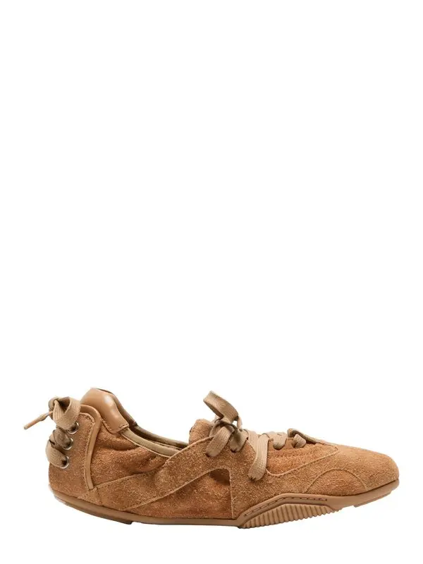Acne Studios Suede Lace-up Flats - Brown