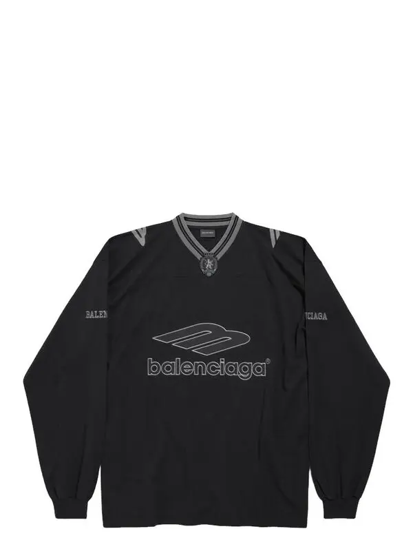 Balenciaga 3b Football Long-sleeved T-shirt - Black/anthracite