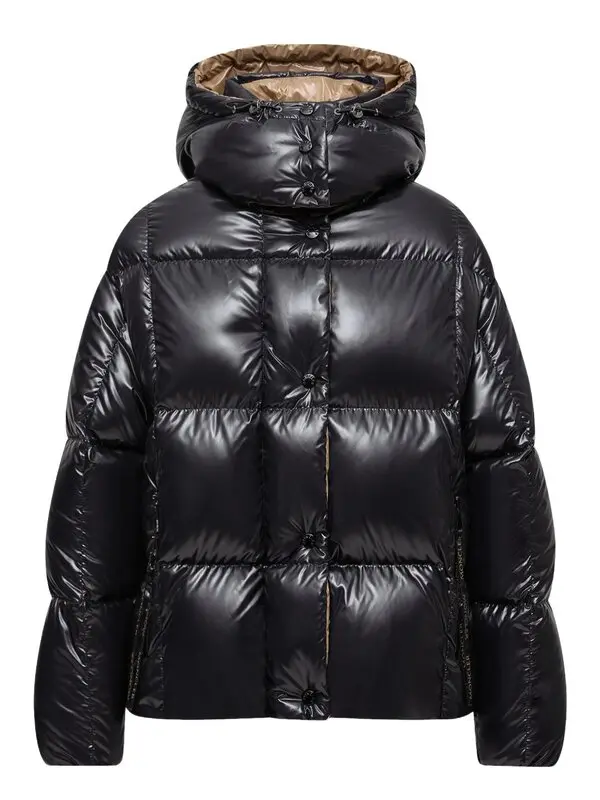 Moncler Parana Hooded Short Down Jacket - Black