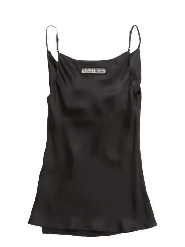 Acne Studios Shiny Satin Tank Top - Black
