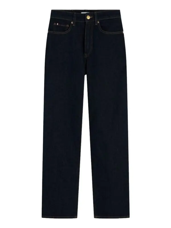 Tommy Hilfiger Logo Patch Straight Leg Jeans - Black