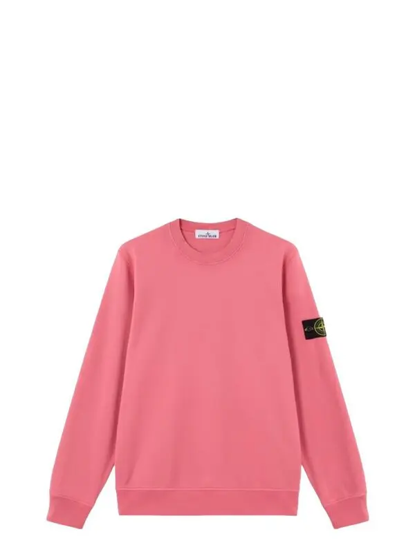 Stone Island Regular-fit Crewneck Sweatshirt With Raglan Sleeves - Geranium