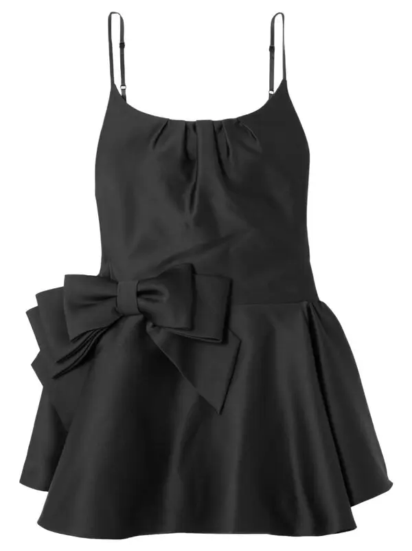 SHUSHU/TONG Bow-decorated Mini Dress - Black