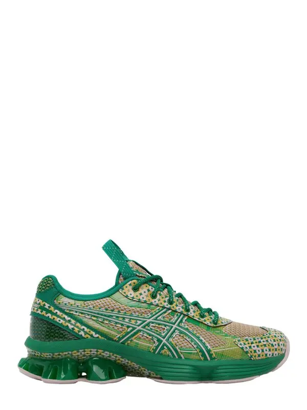 Asics Gel-kinetic Fluent Low Top Sneakers With Graphic Print - Green