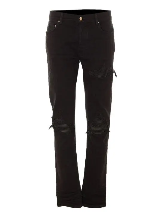 Amiri Distressed Skinny Jeans - Black