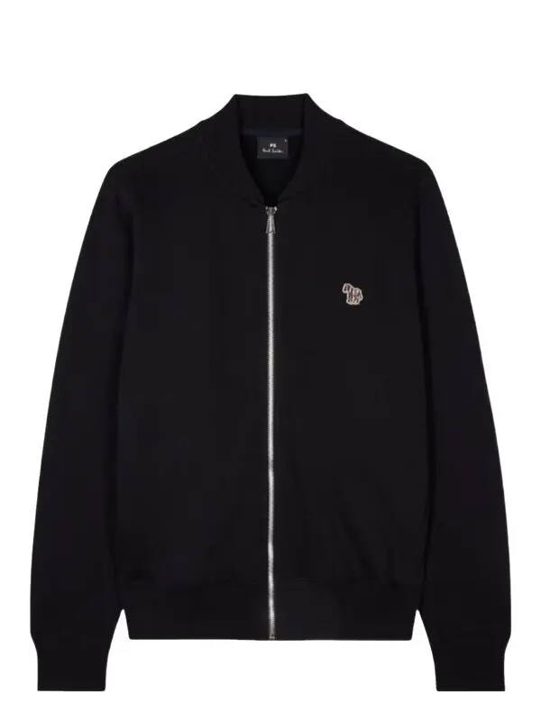 Paul Smith Zebra-patch Zip-fastening Bomber Jacket - Black