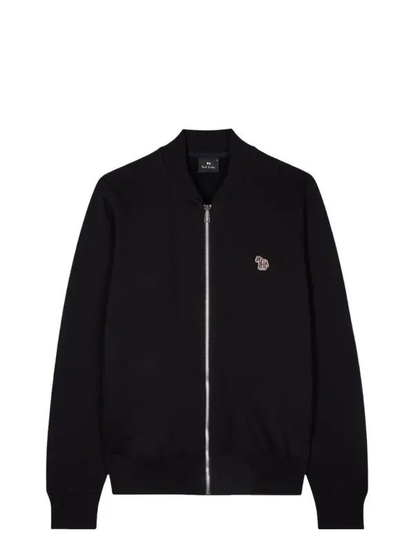 Paul Smith Zebra-patch Zip-fastening Bomber Jacket - Black