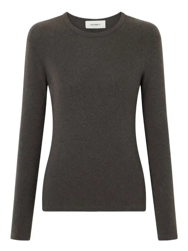 LISA YANG Vivian Cotton And Cashmere-blend T-shirt - Black