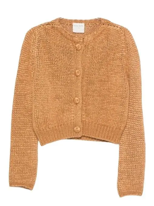 FORTE_FORTE Chunky Knit Button-up Cardigan - Brown