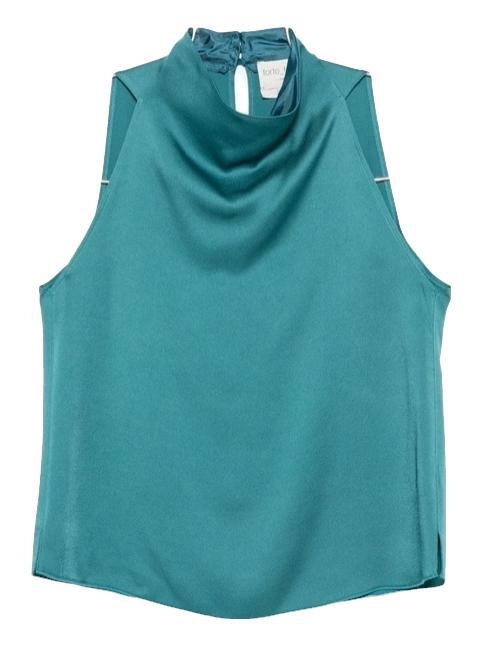FORTE_FORTE High-neck Sleeveless Top - Green