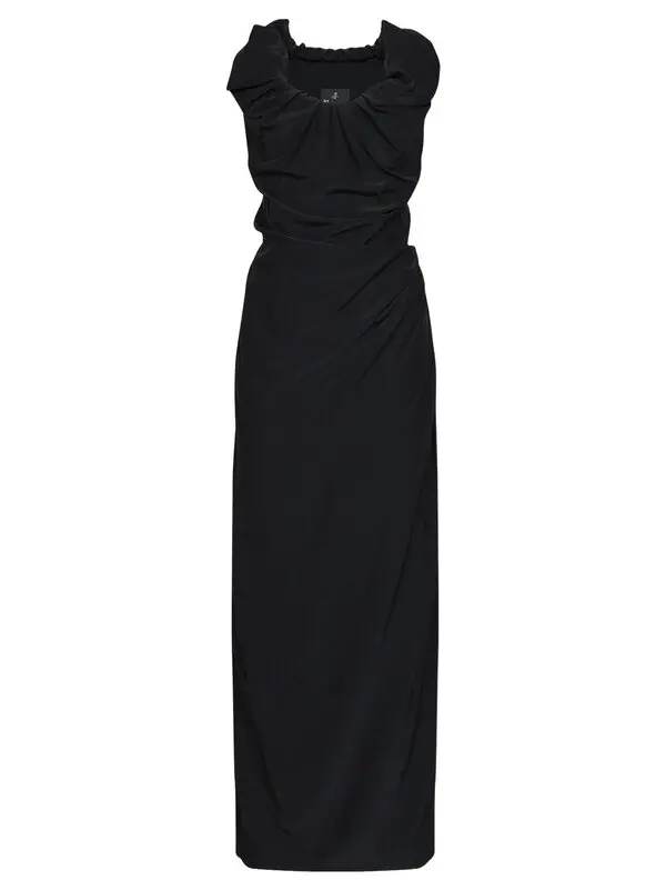 VIVIENNE WESTWOOD Sleeveless Draped Maxi Dress - Black