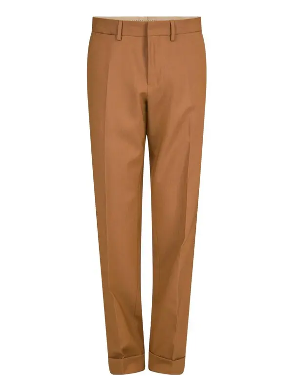 Dries Van Noten Straight Leg Trousers With Belt Loops - Camel