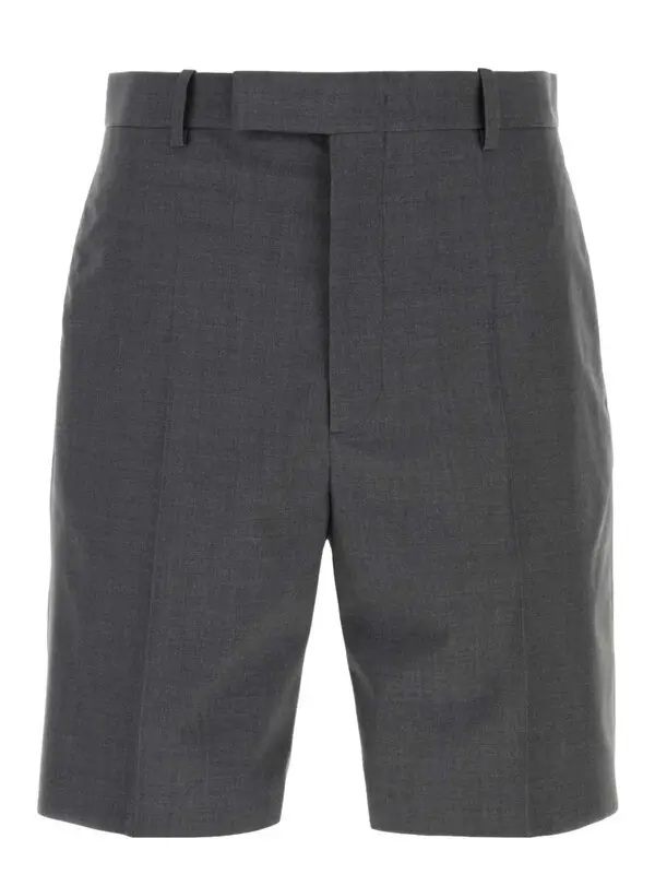 JIL SANDER Tailored Bermuda Shorts With Central Pleats - Dark Grey