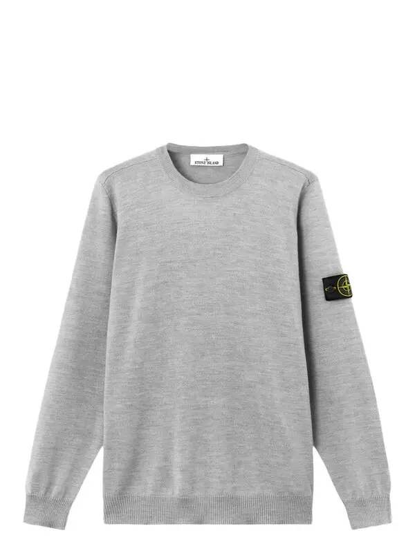 Stone Island Logo Patch Crewneck Jumper - No