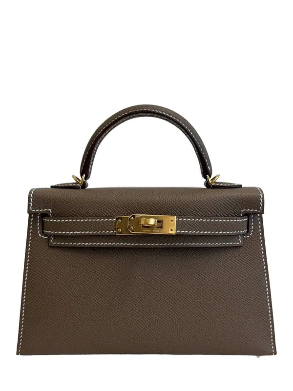 Hermès Kelly 20cm Epsom Leather Handbag With Gold Hardware - Brown