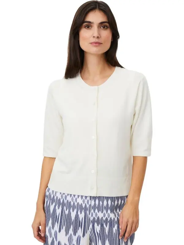 MASAI COPENHAGEN Half-sleeve Knitted Cardigan - Jet Stream