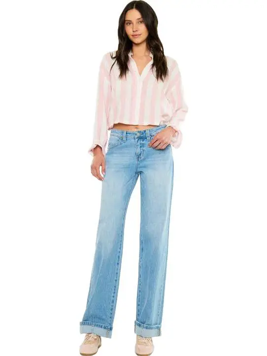 KANCAN Nina 90s Low Rise Loose Baggy Jeans - Medium Light