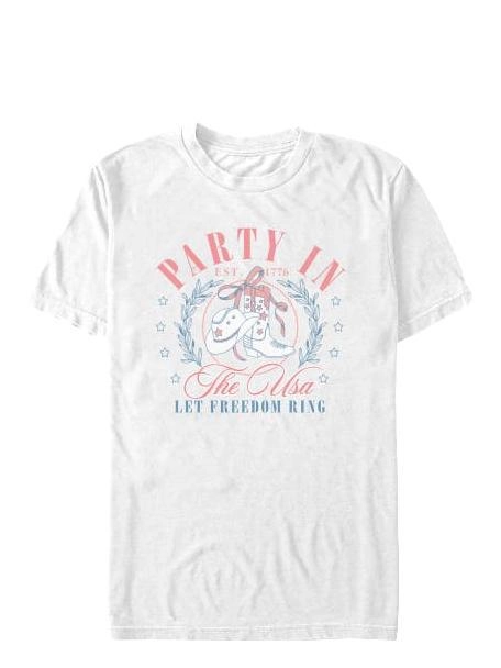 LOST GODS Usa Let Freedom Ring Graphic T-shirt - White