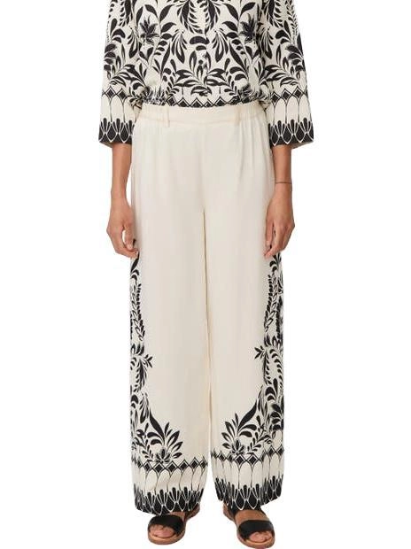 MASAI COPENHAGEN Mapelyssa Floral Border Trousers - Black