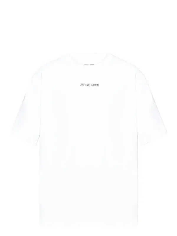 SAMSOE SAMSOE Round Neck Short-sleeved T-shirt - White