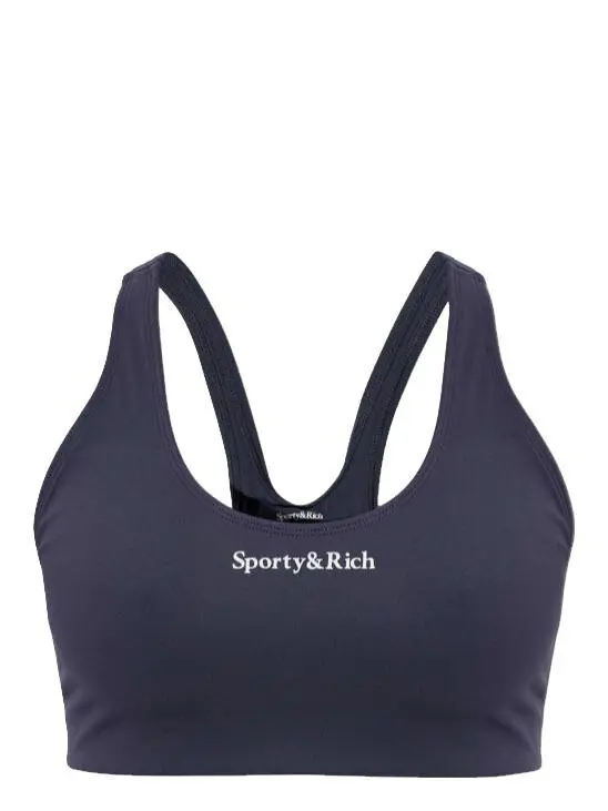 SPORTY  RICH Sporty & Rich Sleeveless Printed Top - Black