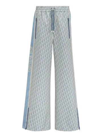 Dior Riviera Flared Monogram Track Pants - Gray