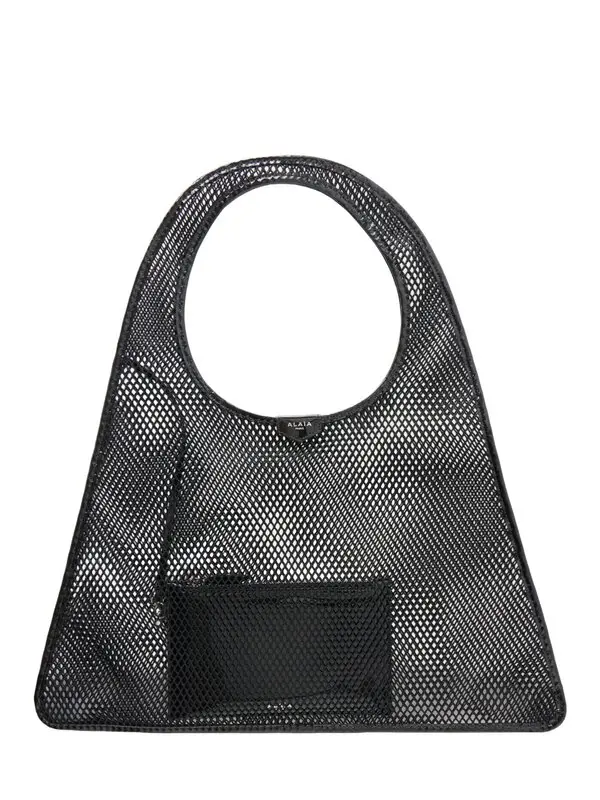Alaïa Crocheted Shoulder Bag - Black