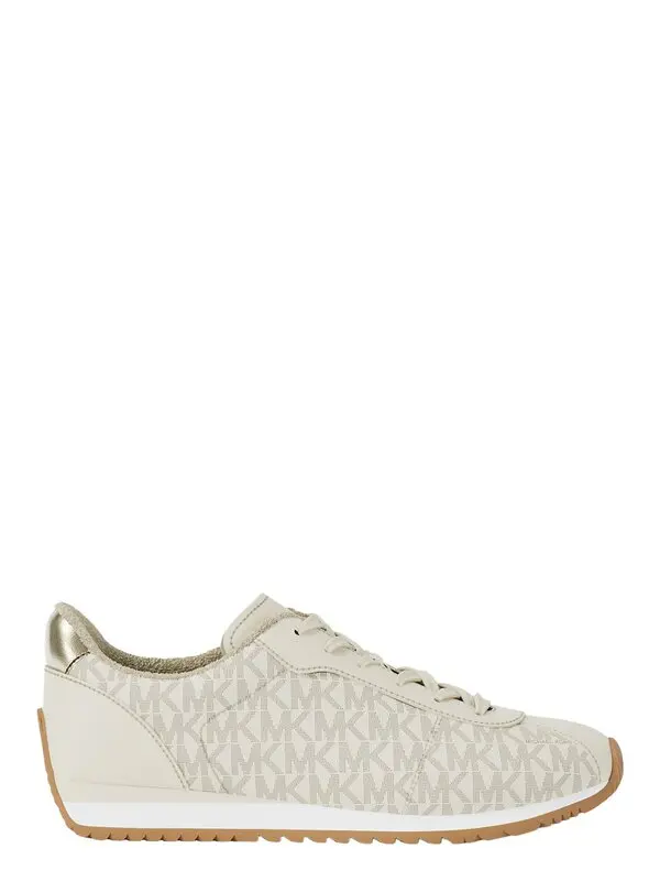 Michael Kors Rhodes Signature Logo Trainers - Vanilla
