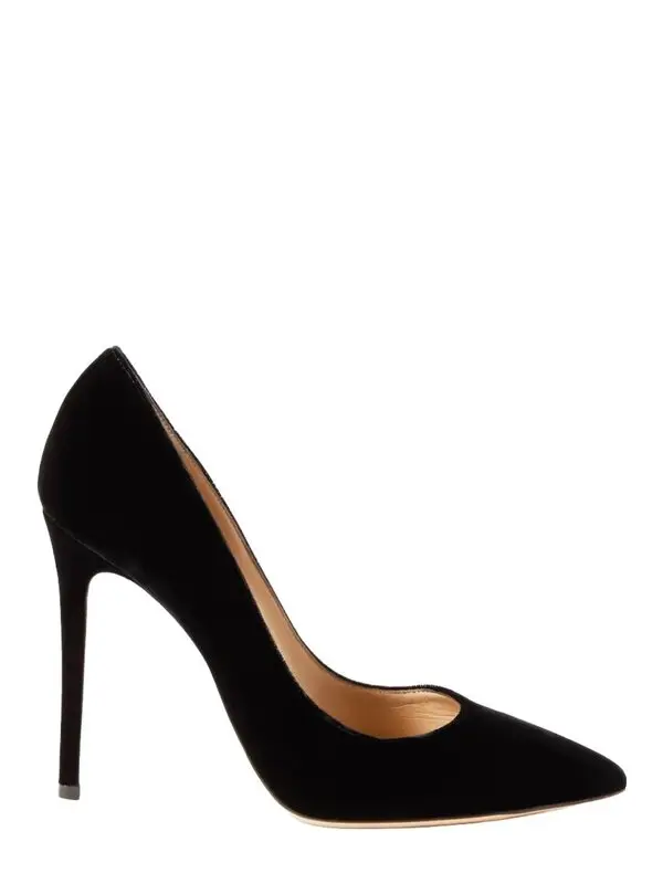 GIANVITO ROSSI 105 Velvet High Heels - Black