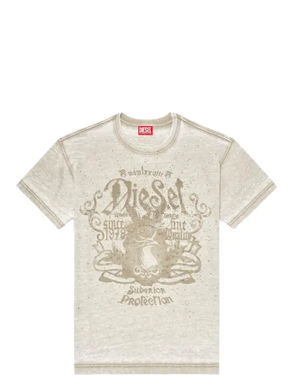 DIESEL® T-norm-aa8 Embellished T-shirt - Beige