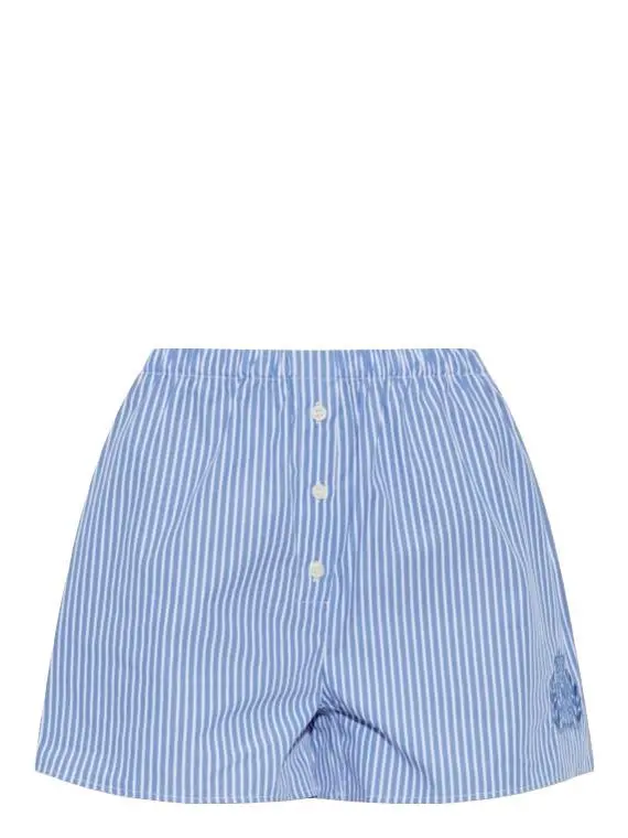 SPORTY  RICH Striped Shorts - Blue