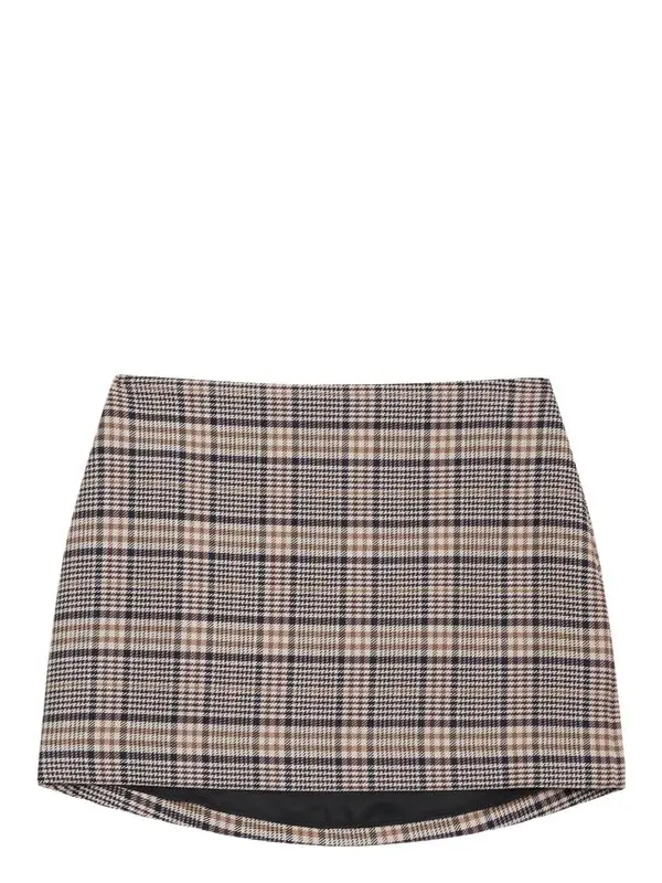 ANINE BING Plaid Mini Skirt - Multicolor