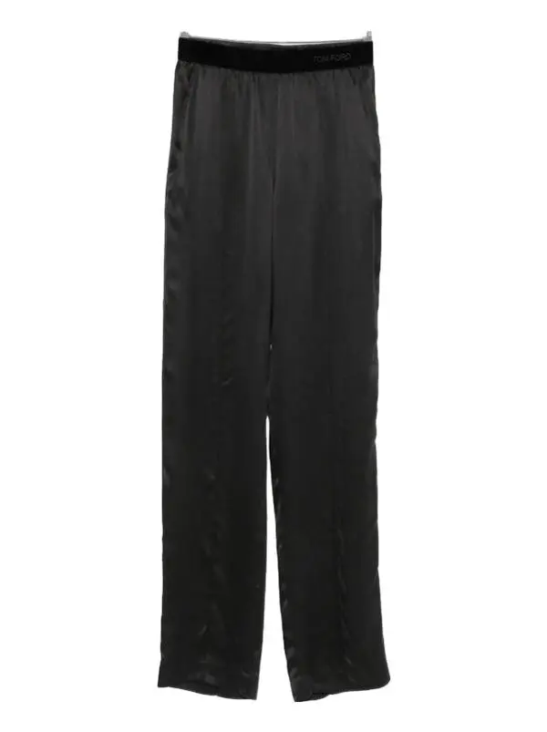 TOM FORD Elasticated Waist Straight-leg Trousers - Black