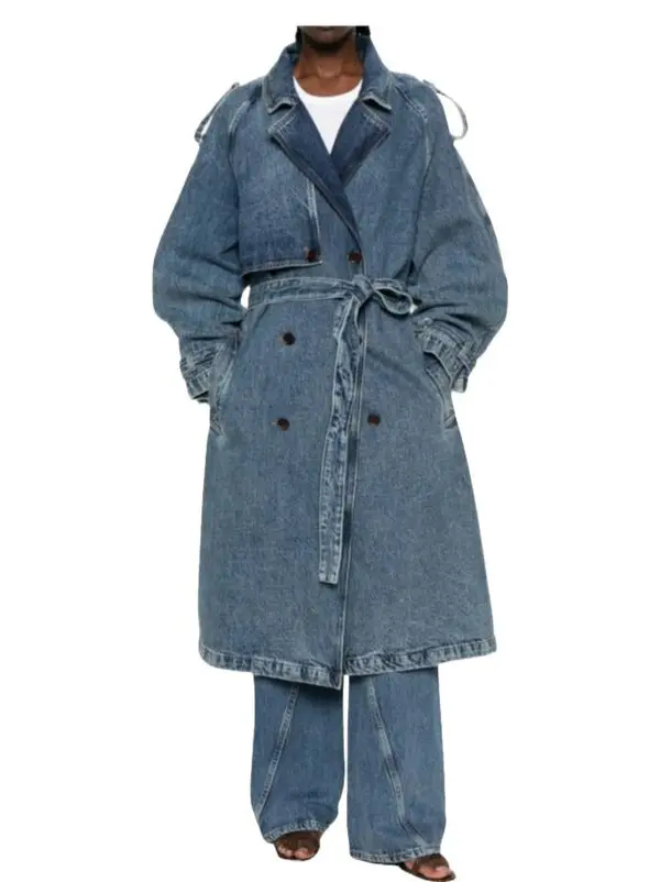 ANINE BING Rickie Maxi Trench - Blue