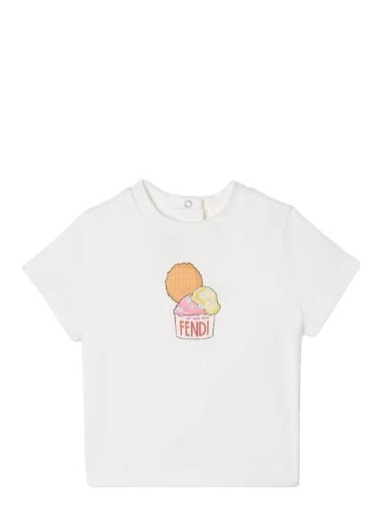 Fendi Graphic Print T-shirt - White