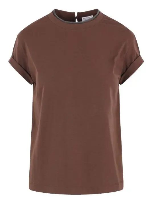 Brunello Cucinelli Crewneck Short-sleeve T-shirt - Brown