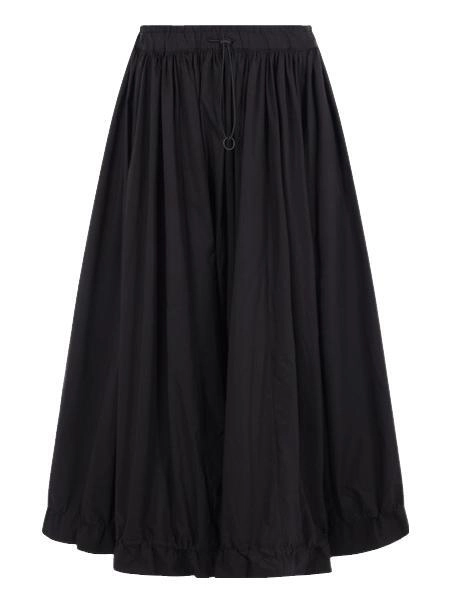 Yohji Yamamoto Drawstring A-line Skirt - Black
