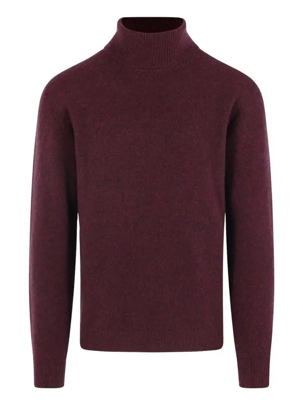 ROBERTO COLLINA High-neck Long-sleeve Sweater - Red