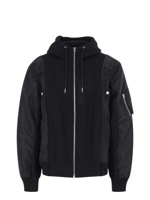 Sacai Casual Hooded Jacket - Black