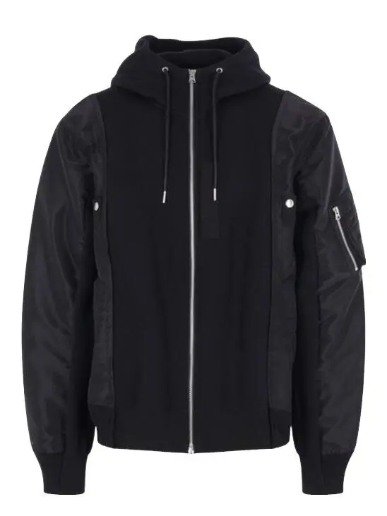 Sacai Zip-up Drawstring Hoodie - No