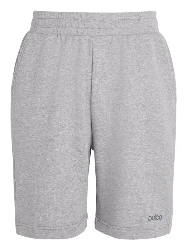 PULCO STUDIOS Relaxed Fit Fleece-back Jersey Shorts - Grey