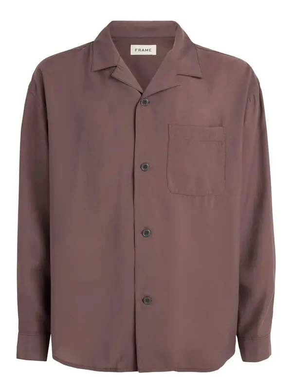 FRAME Camp Collar Shirt - Brown