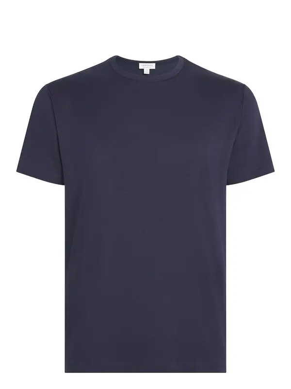 Sunspel Stretch-tencel T-shirt - Navy