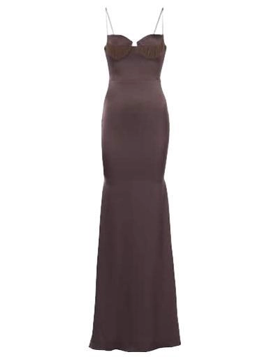 Alex Perry Satin Bustier Gown - Black