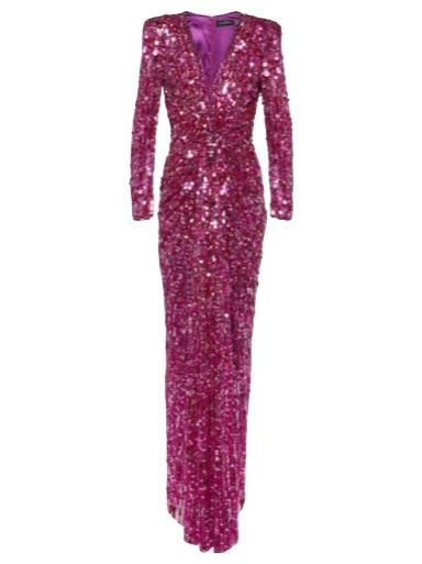 Jenny Packham Gazelle Sequined Gown - Red