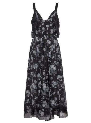 Brock Collection Talayah Floral Midi Dress - Black