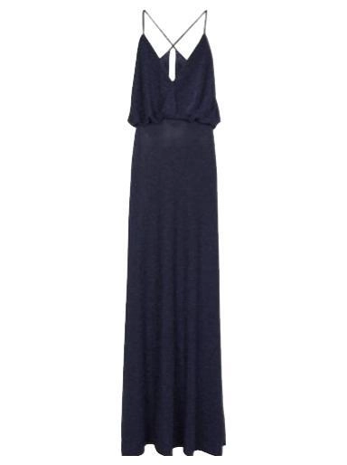 Monique Lhuillier Plunge Neck Maxi Gown - Black